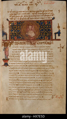 A manuscript page from Minuscule 1, a Greek New Testament manuscript ...