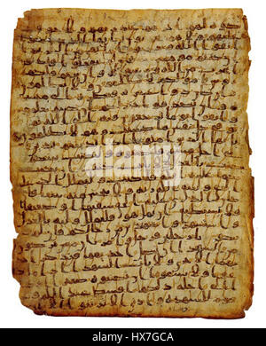 This Qur'anic manuscript is written in Hijazi script, a form of early ...