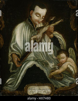 The sacred aloysius of Gonzaga in prayer Stock Photo - Alamy