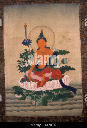 The 18th-century painting of Bodhisattva Manjushri from China, created ...