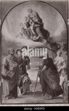 This painting, 'Pala di Manerbio' by Moretto, is a religious artwork ...