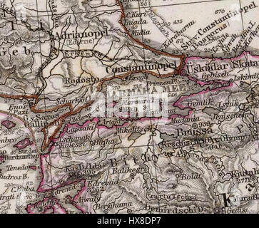 This 1875 map by Adolf Stieler provides a detailed and precise cartographic representation of ...
