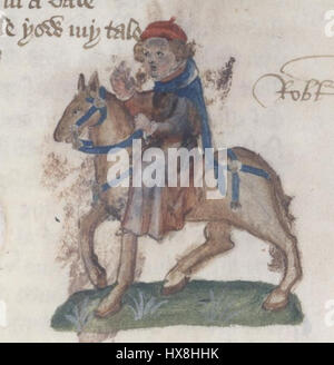 This illustration from the Ellesmere Manuscript depicts 'The Shipman ...