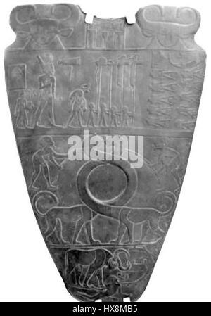 The Narmer Palette, an ancient Egyptian artifact, is known for its ...