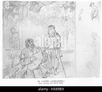 This self-portrait by Taras Shevchenko, created between 1849 and 1850 ...