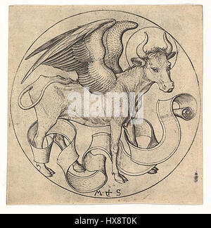 'Der Stier des Lukas' (The Bull of Luke) by Martin Schongauer is a ...