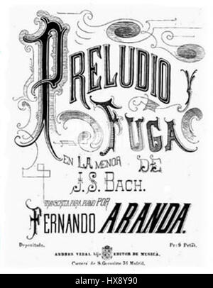'Preludio y fuga' refers to a musical composition featuring two ...