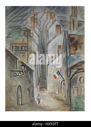 Nils Dardel's 'Rue Ville de Paris in Senlis' captures the quaint and ...
