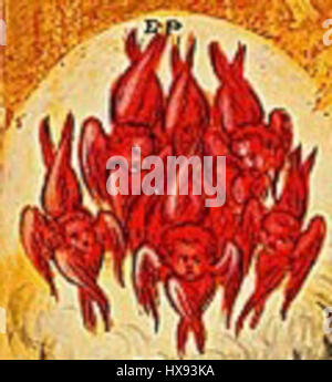 The 'Nine Orders of Angels' is a religious artwork depicting the ...