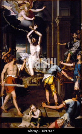 This artwork depicts an early Christian representation of Saint ...