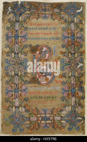 Tiberius Psalter f31v Stock Photo - Alamy