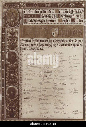 This photographic reproduction commemorates Pierre Cuypers’ 70th ...