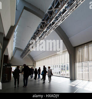 The airy interior of the De Ploeg factory, designed by Gerrit Rietveld ...