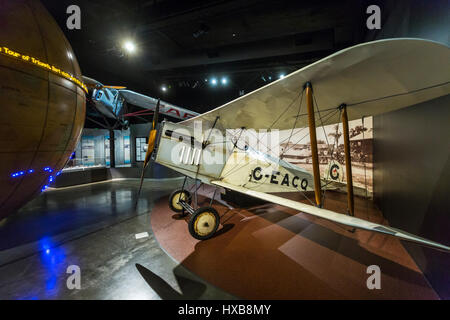 A replica of Bert Hinkler's Avro Baby aircraft in the Hinkler Hall of ...