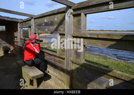 The Observatory at Otmoor Nature Reserve, Oxfordshire, UK Stock Photo ...