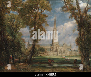 Salisbury Cathedral from the Bishop's Grounds by John Constable circa ...