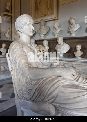 Seated statue of Empress Helena (Saint Helena, mother of Emperor ...