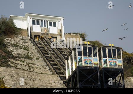 England, Dorset, Bournemouth, Bournemouth Beach, West Cliff Lift Stock ...