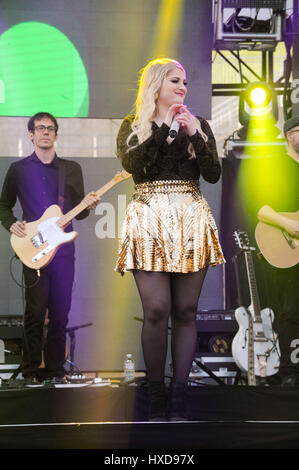 Meghan Trainor performs in concert at Le Trianon in Paris on May 28 ...