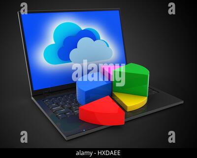 3d illustration of laptop computers Stock Photo - Alamy