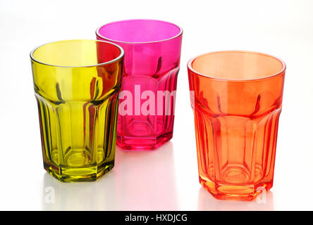 Multi-colored drinking glasses Stock Photo - Alamy