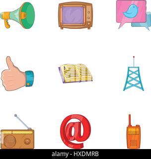 Tidings icons set, cartoon style Stock Vector Image & Art - Alamy
