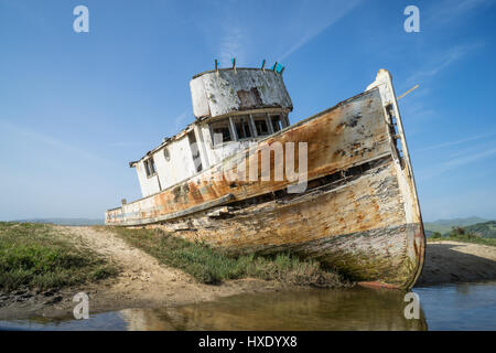 Old boat Point Reyes California Stock Photo - Alamy