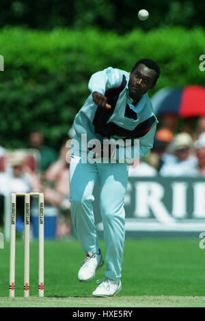 Cricket. Carl Hooper, West Indies, celebrates his 100 Stock Photo - Alamy