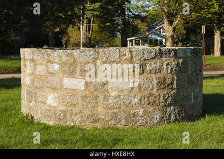 Thorvald's Rock is in a stone cage at Tuck Memorial Museum in Hampton ...