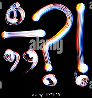 Alphabet marks letters ! ? , . ' exclamation mark, question mark, comma ...