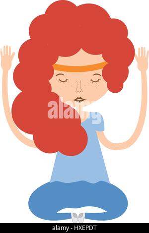 woman peace and love relax Stock Vector Image & Art - Alamy