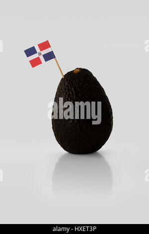 Isolated avocado with Dominican Republic flag Stock Photo - Alamy