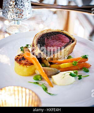 Beef Wellington main course Stock Photo - Alamy