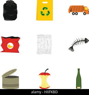 waste types icon set, Recyclable, Hazardous, Biodegradable and General ...