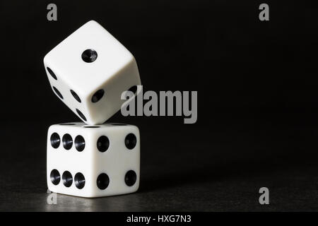 Six empty white cube dice blocks building as pyramid shape isolated on ...