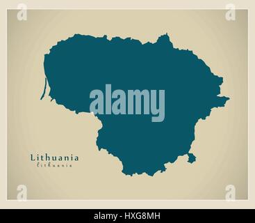 Map of Vilnius, a province of Lithuania Stock Vector Image & Art - Alamy