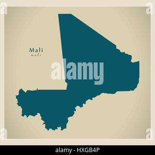 Map of Mali with the provinces Stock Vector Image & Art - Alamy