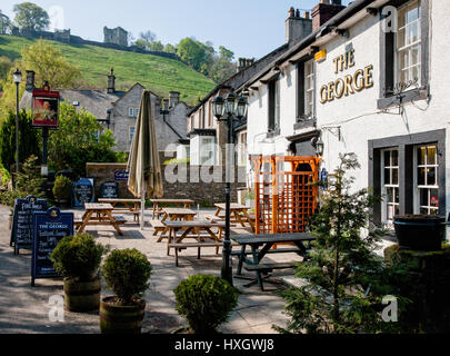 PEVERIL CASTLE IN THE VILLAGE OF CASTLETON IN THE PEAK DISTRICT OF ...