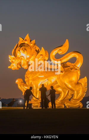 the singha at the singha Park near the city Chiang Rai in North ...