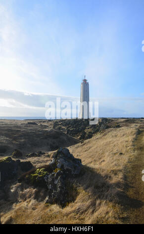 Malariff lighthouse in Iceland Stock Photo - Alamy