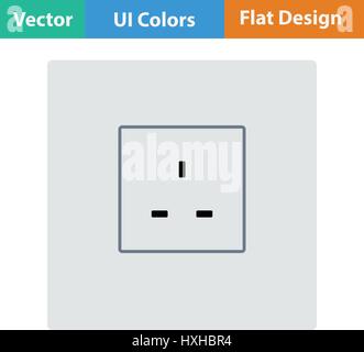 Great Britain Electrical Socket Icon. Editable Bold Outline With Color ...