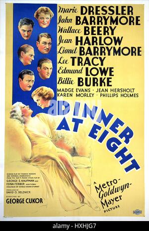 Poster for the 1933 film, DINNER AT EIGHT starring Marie Dressler, John ...