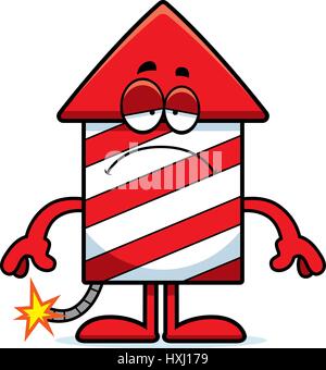 A cartoon illustration of a firework rocket looking scared Stock Vector ...