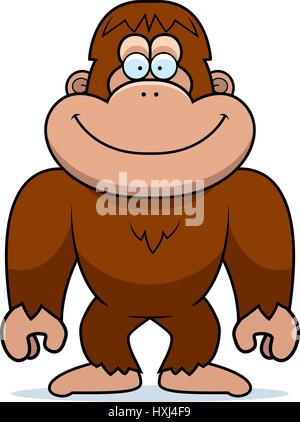 A cartoon illustration of a bigfoot smiling Stock Vector Image & Art ...