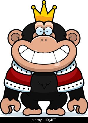 chimp crown king vector illustration Stock Vector Image & Art - Alamy