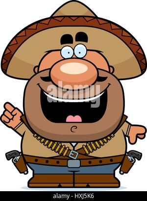 A cartoon illustration of a bandito with an idea Stock Vector Image ...