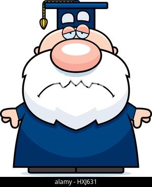 A cartoon illustration of a teacher looking sad Stock Vector Image ...