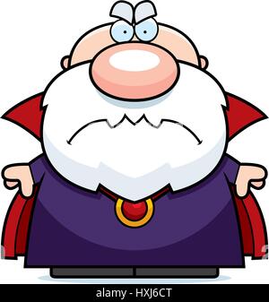 A cartoon illustration of a wizard looking angry Stock Vector Image ...