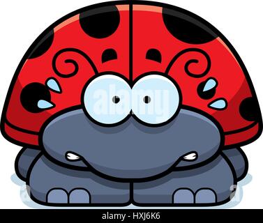 A cartoon illustration of a ladybug looking scared Stock Vector Image ...