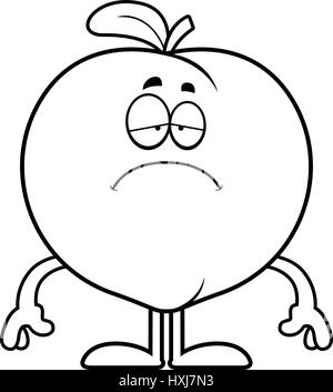 A cartoon illustration of a peach looking sad Stock Vector Image & Art ...